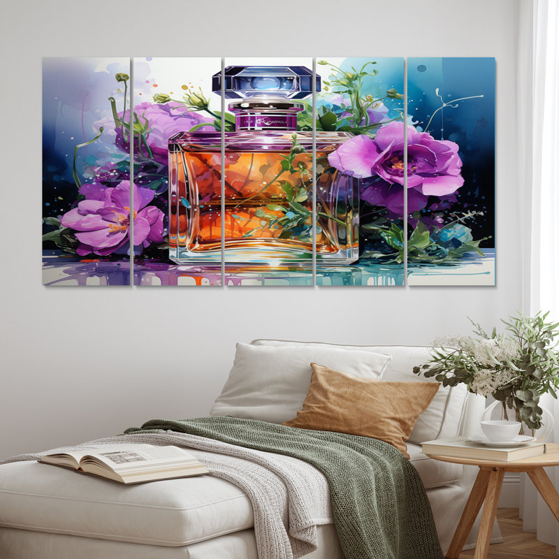 House of Hampton® Perfume Vibrant Elegance IV - Fashion Metal Wall Decor Set | Wayfair